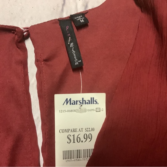 pink blossom | Dresses | Marshalls Pink Blossom Red Dress | Poshmark